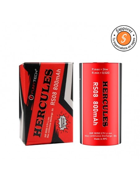 Accu Rs08 18350 800mah 8a Hercules By Fumytech Sapporet